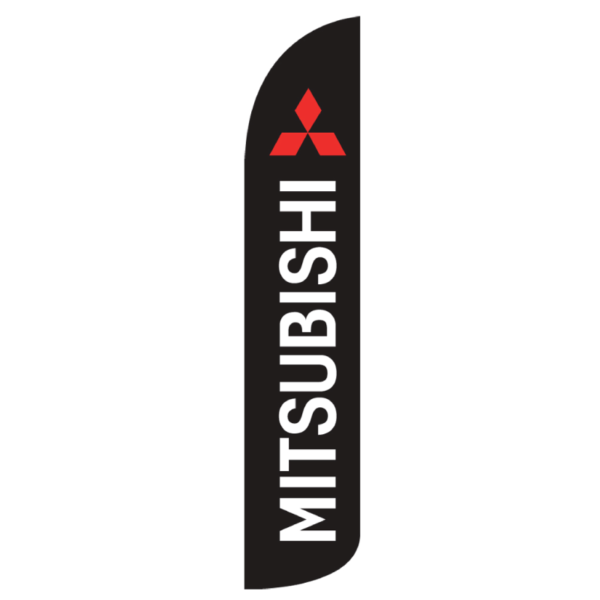 Mitsubishi Wind-Free Feather Flag - 3 Day Flags