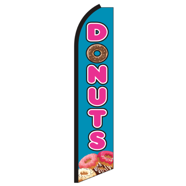 Donuts Swooper Feather Flag - 3 Day Flags
