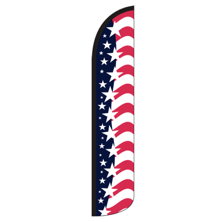 Star Spangled Banner Wind-Free Feather Flag - 3 Day Flags